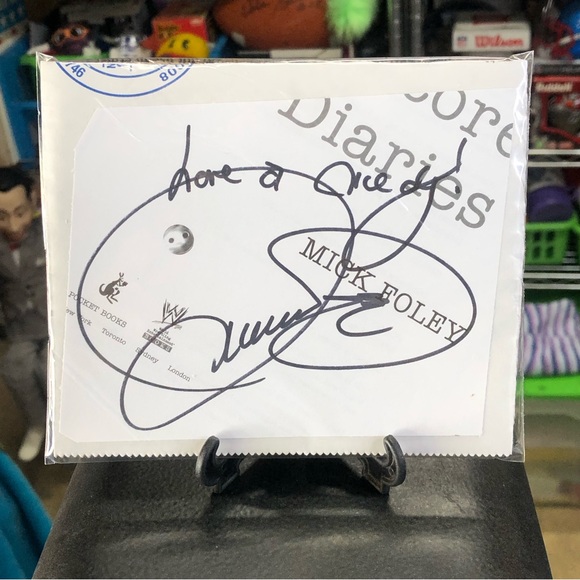 Other | Mick Foley Signed Cut Signature Have A Nice Day Wwf Legend ...